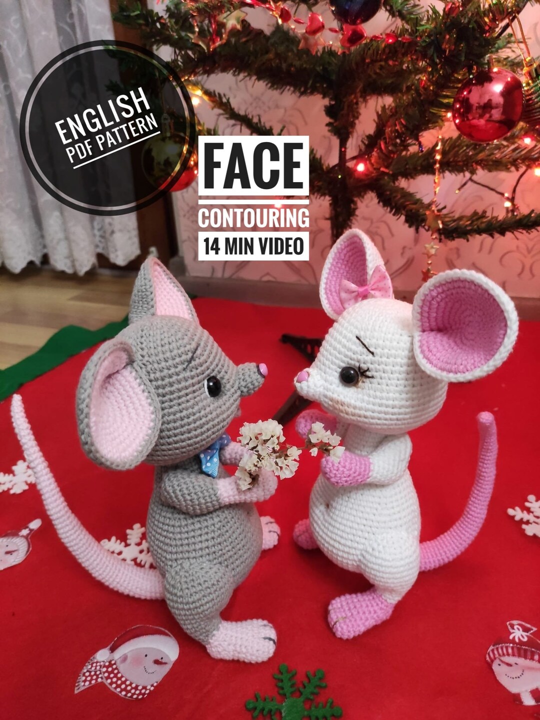 Crochet Mouse Pattern, Remy and Mia, Amigurumi Mice (english PDF ...