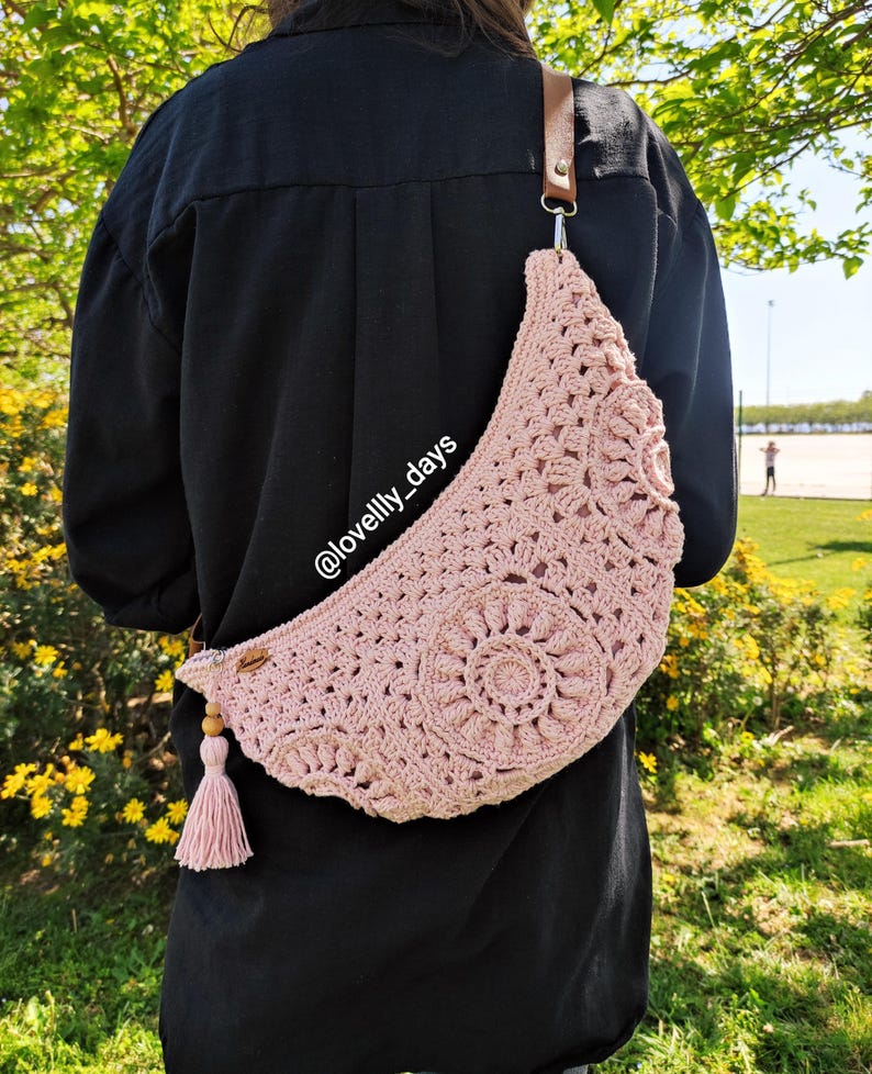 Handmade Crochet Granny Square Bag, Bohemian Festival Bum Bag - Etsy