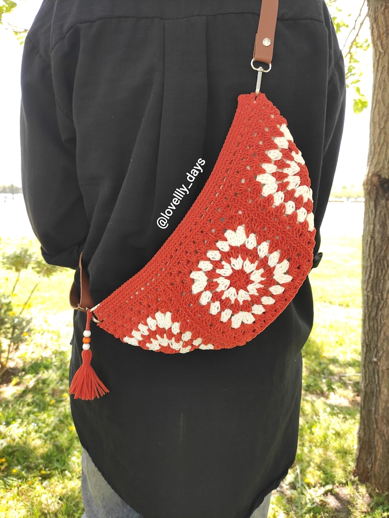 Crochet Crossbody Bum Bag Pattern, Granny Square Fanny Pack (english ...