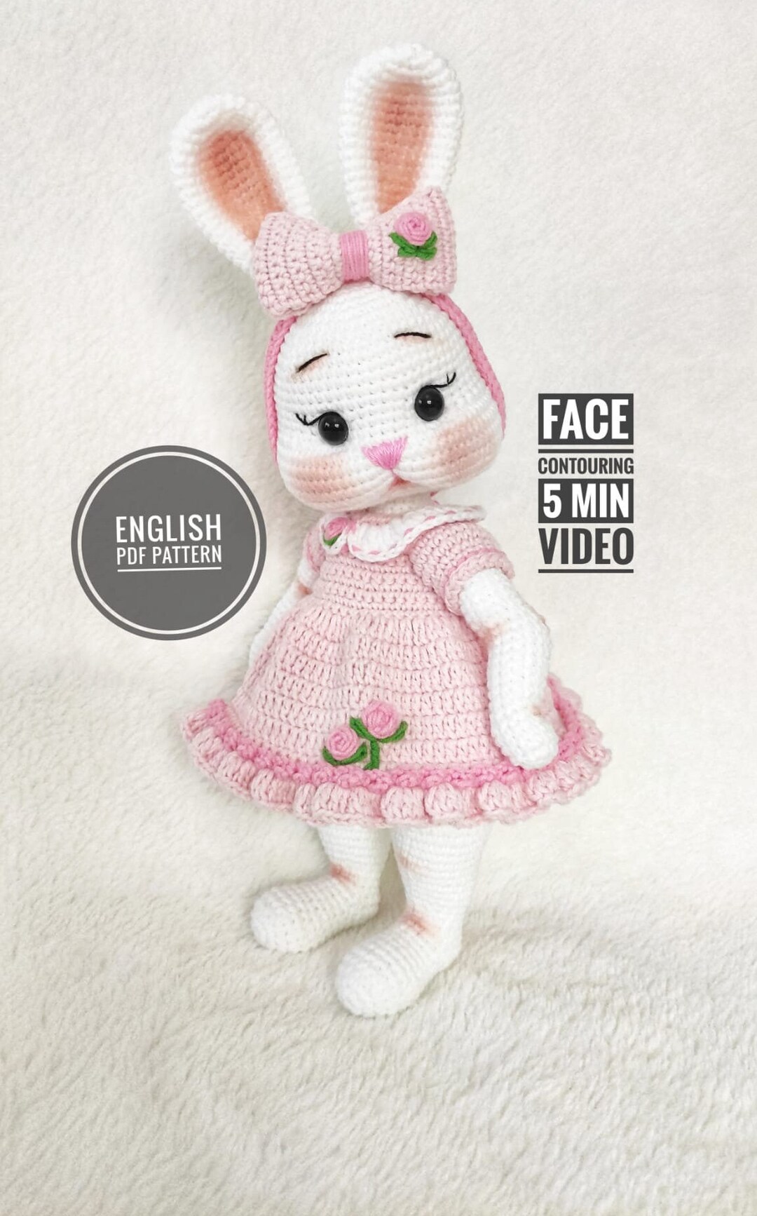 Crochet Bunny Girl Pattern, Easter Bunny, Easter Crochet Pattern, Amigurumi Bunny Pattern ...