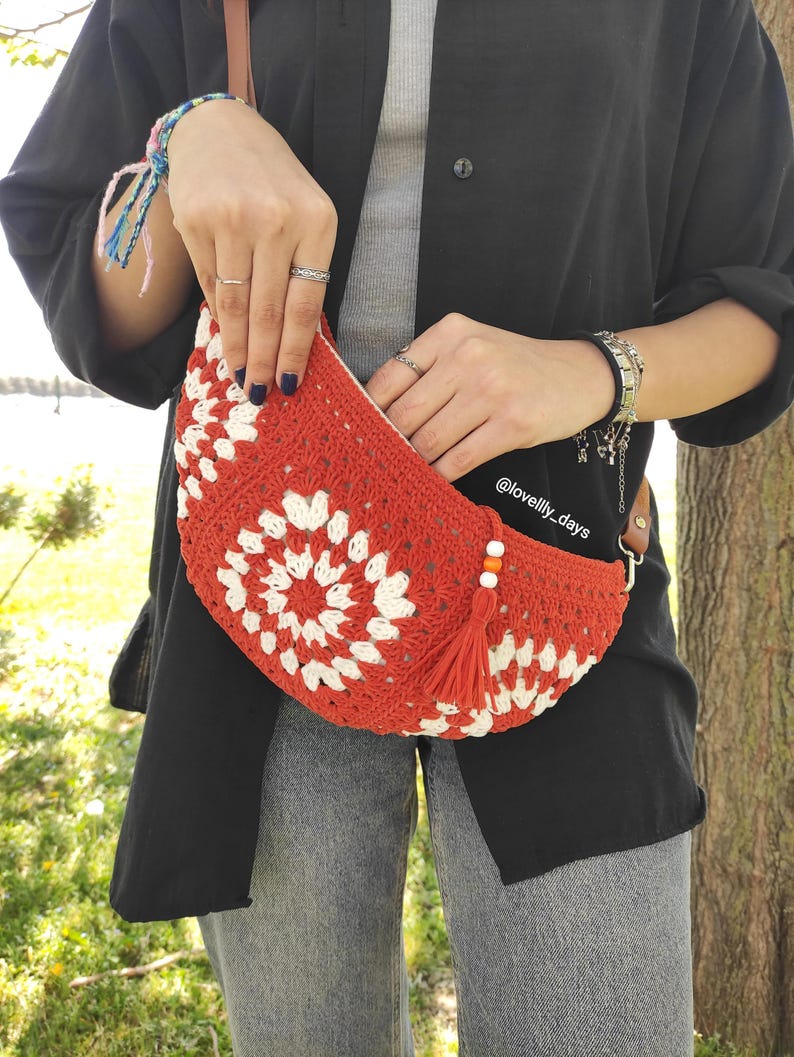 Crochet Crossbody Bum Bag Pattern, Granny Square Fanny Pack (english ...