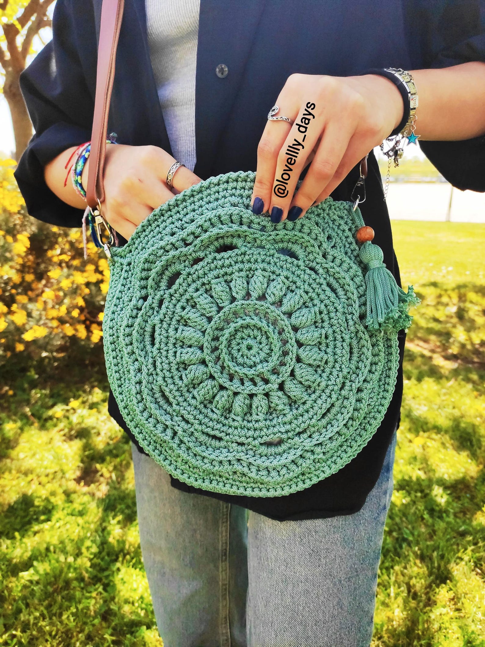 Crochet Bag Patterns 4 in 1, Crochet Round Bag, Granny Square Bum Bag ...