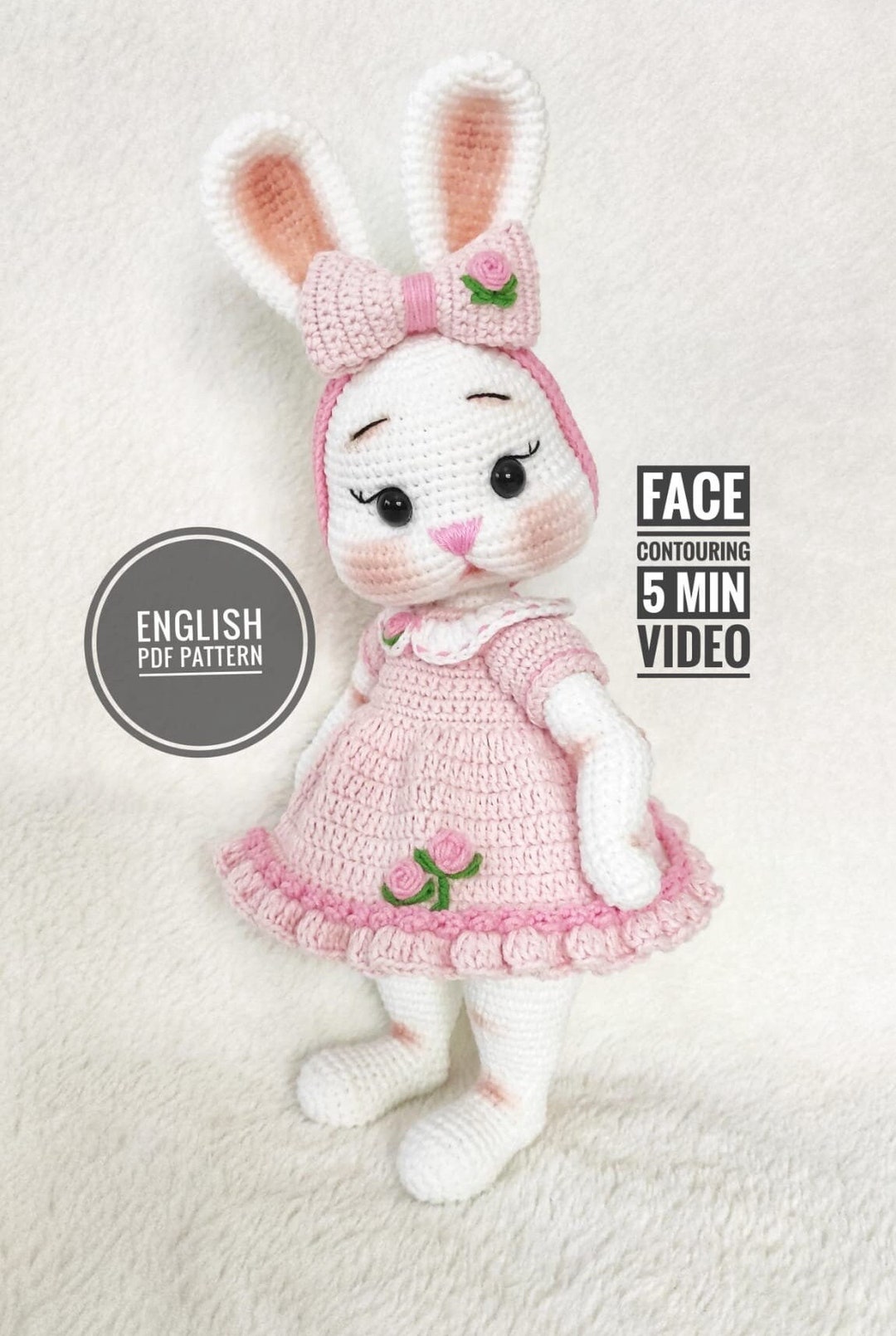 Crochet Bunny Girl Pattern, Easter Bunny, Easter Crochet Pattern, Amigurumi Bunny Pattern ...