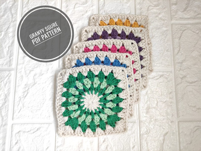 Granny Square Crochet Pattern Photo Tutorial and Written - Etsy