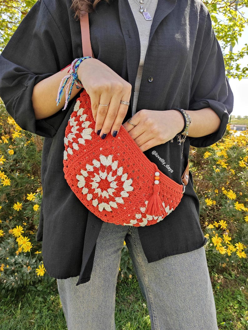 Crochet Crossbody Bum Bag Pattern, Granny Square Fanny Pack (english ...