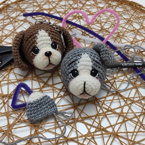 Amigurumi Dog Keycahin PATTERN, Crochet Dog Xmas Tree Decor, Crochet ...