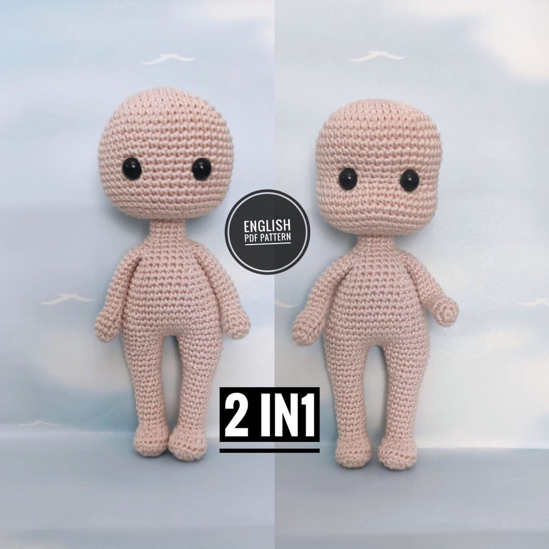 Crochet Doll Base Pattern 2 in 1, English, Pdf, Crochet Doll Base ...