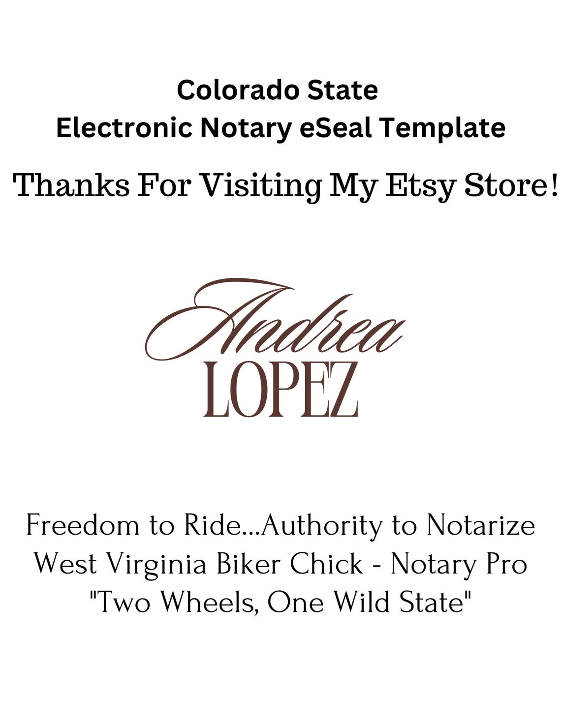 Colorado State Eseal Stamp - Approved Electronic Notary - Digital Eseal ...