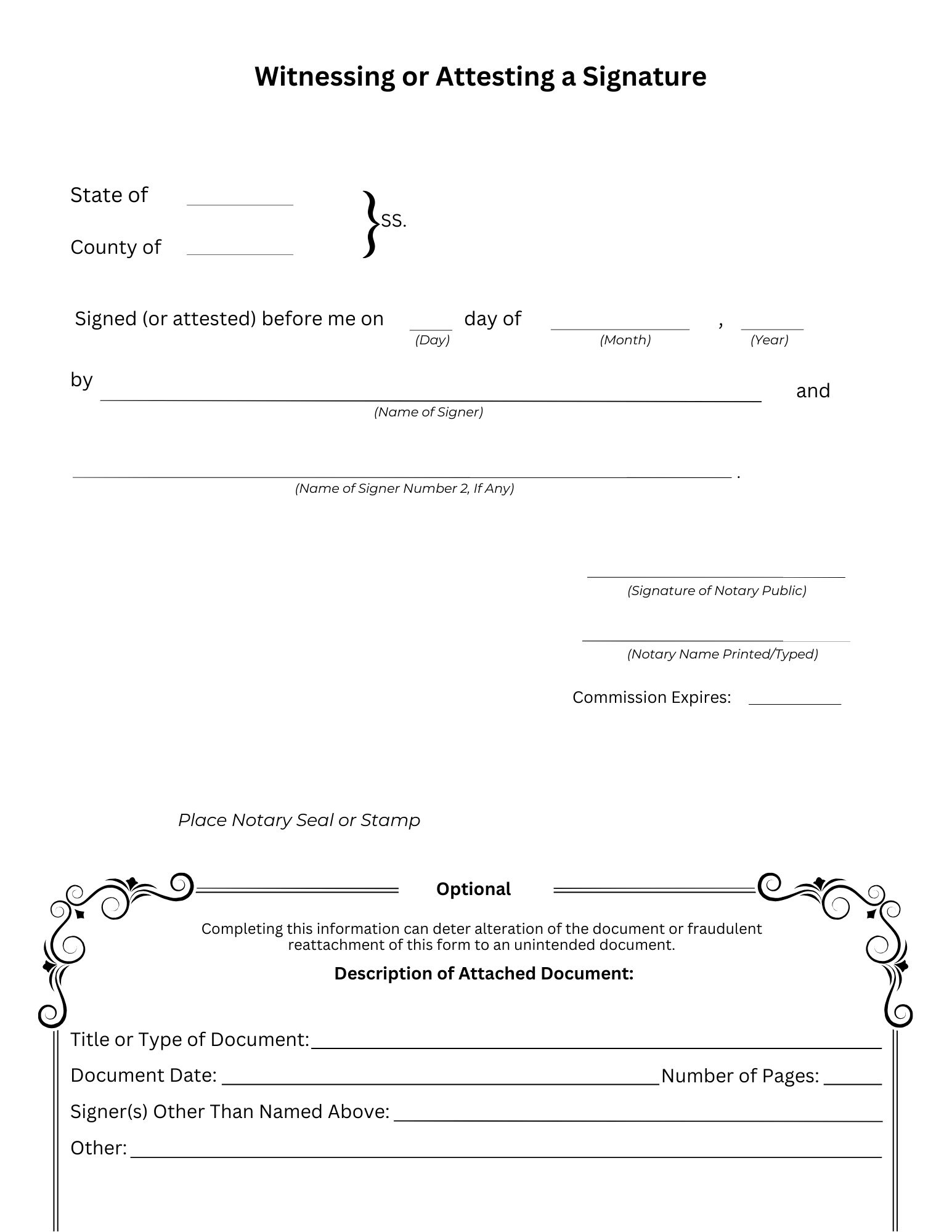 Notary Certificates (34) Custom Designed to Add a Professional Touch to ...