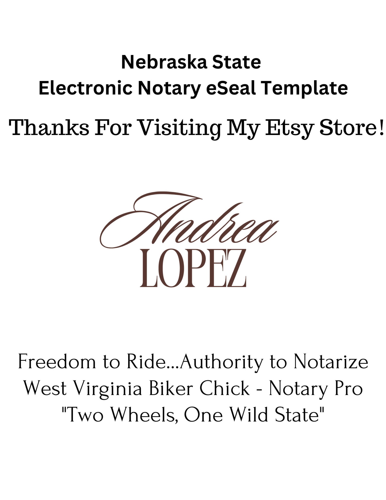 Nebraska State Eseal Stamp - Approved Electronic Notary - Digital Eseal ...