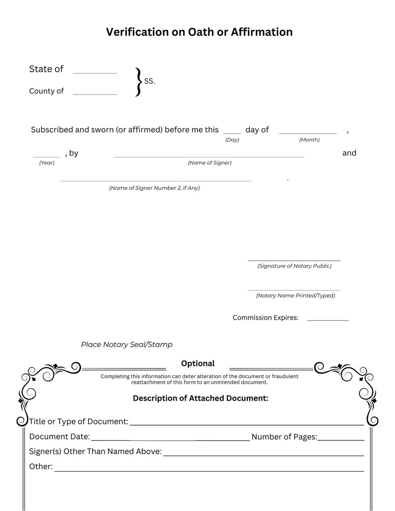 Notary Certificates (34) Custom Designed to Add a Professional Touch to ...