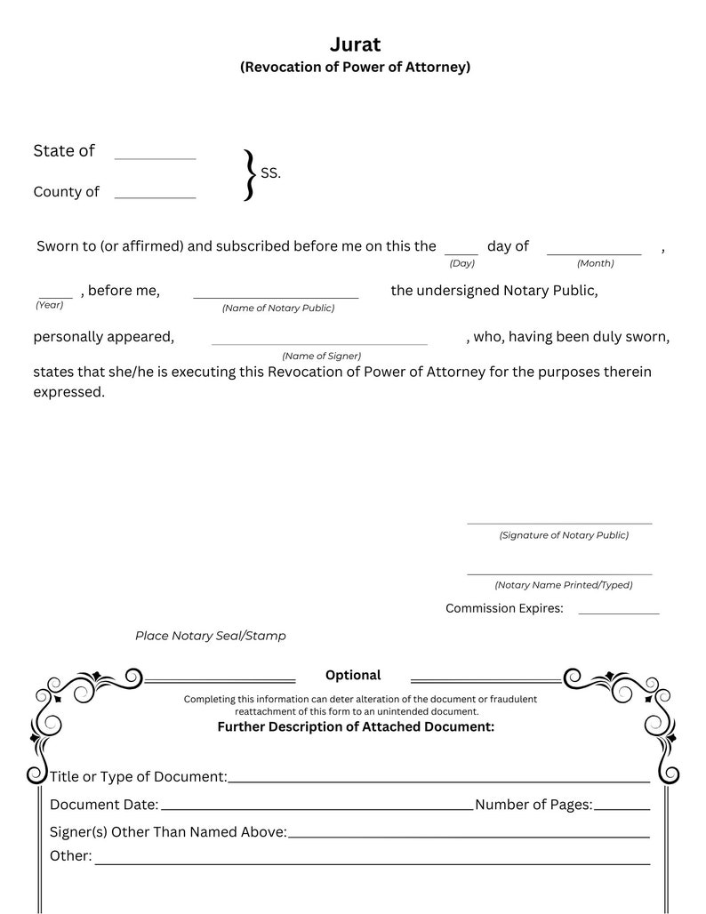 Notary Certificates (34) Custom Designed to Add a Professional Touch to ...