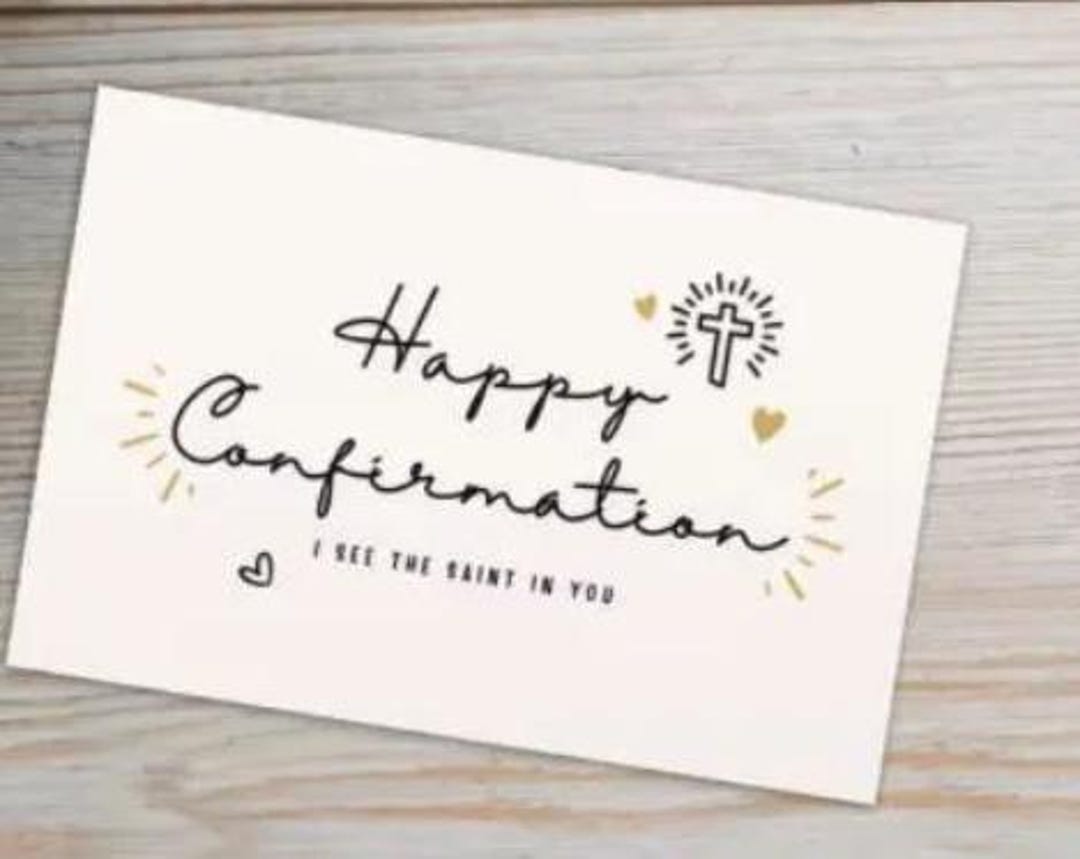 Happy Confirmation, Greeting Card for Teen Girl, Catholic Gift ...