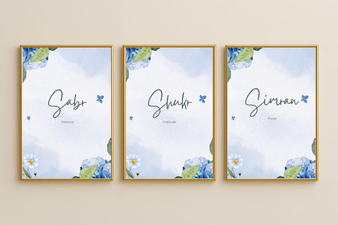 Sabr Shukr Simran Print: Sikh Inspirational Wall Art (digital Download ...