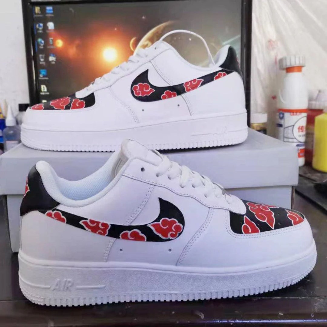 Air Force 1 Custom Custom Air Force 1 AKATSUKI CLOUDS custom Sneakers ...