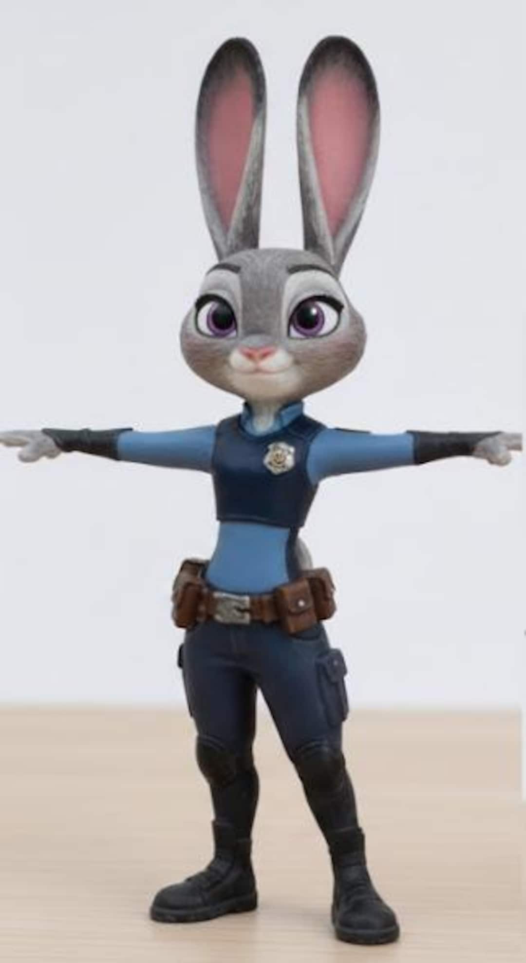 Judy Hopps STL File, Zootopia 3D Model, Officer Hopps Statue (digital ...