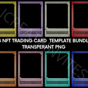 Blank Trading Card Template Png Set of 8 - Etsy