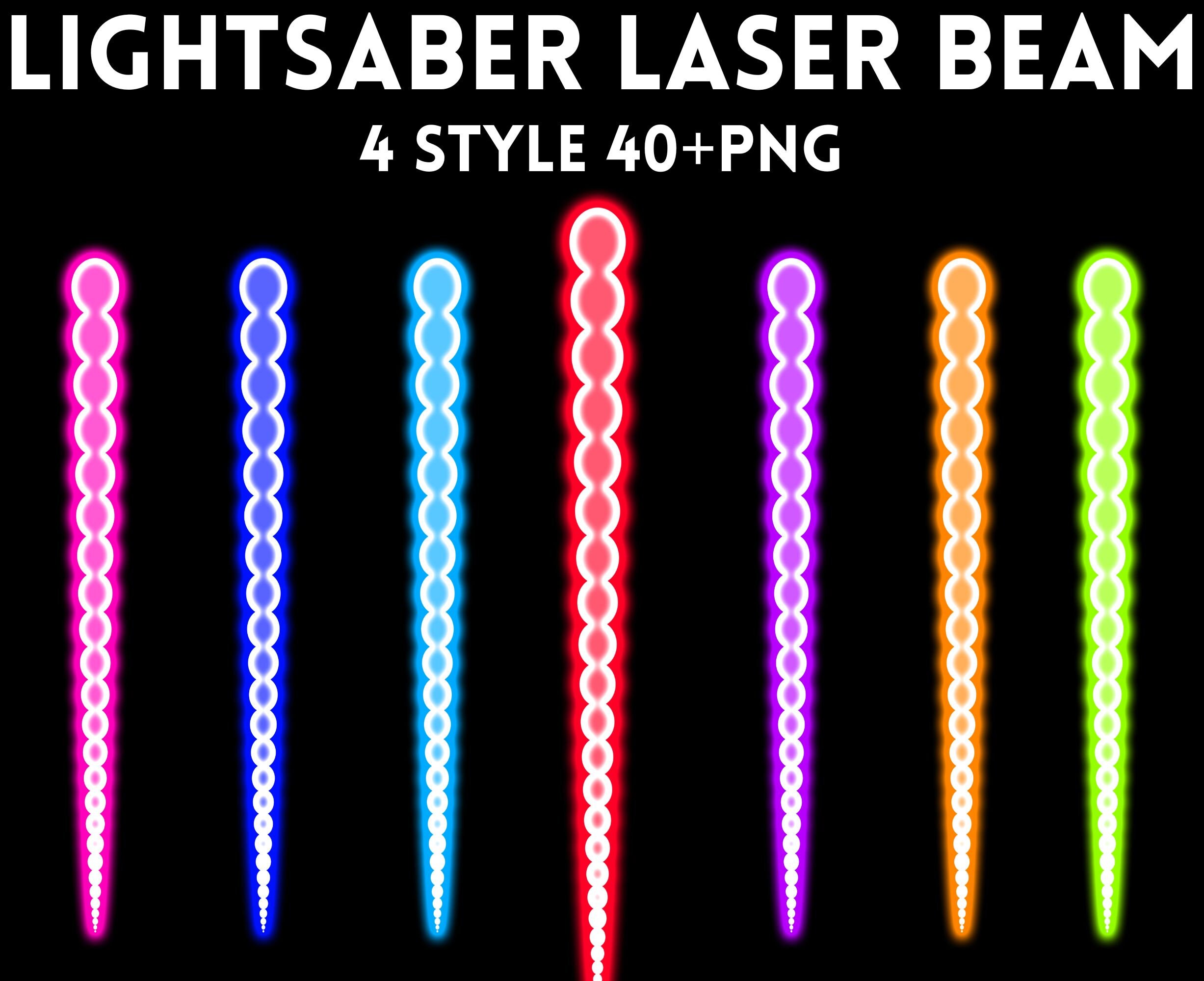 Lightsaber Laser Beam Overlays PNG in 4 Different Style 40 Plus ...