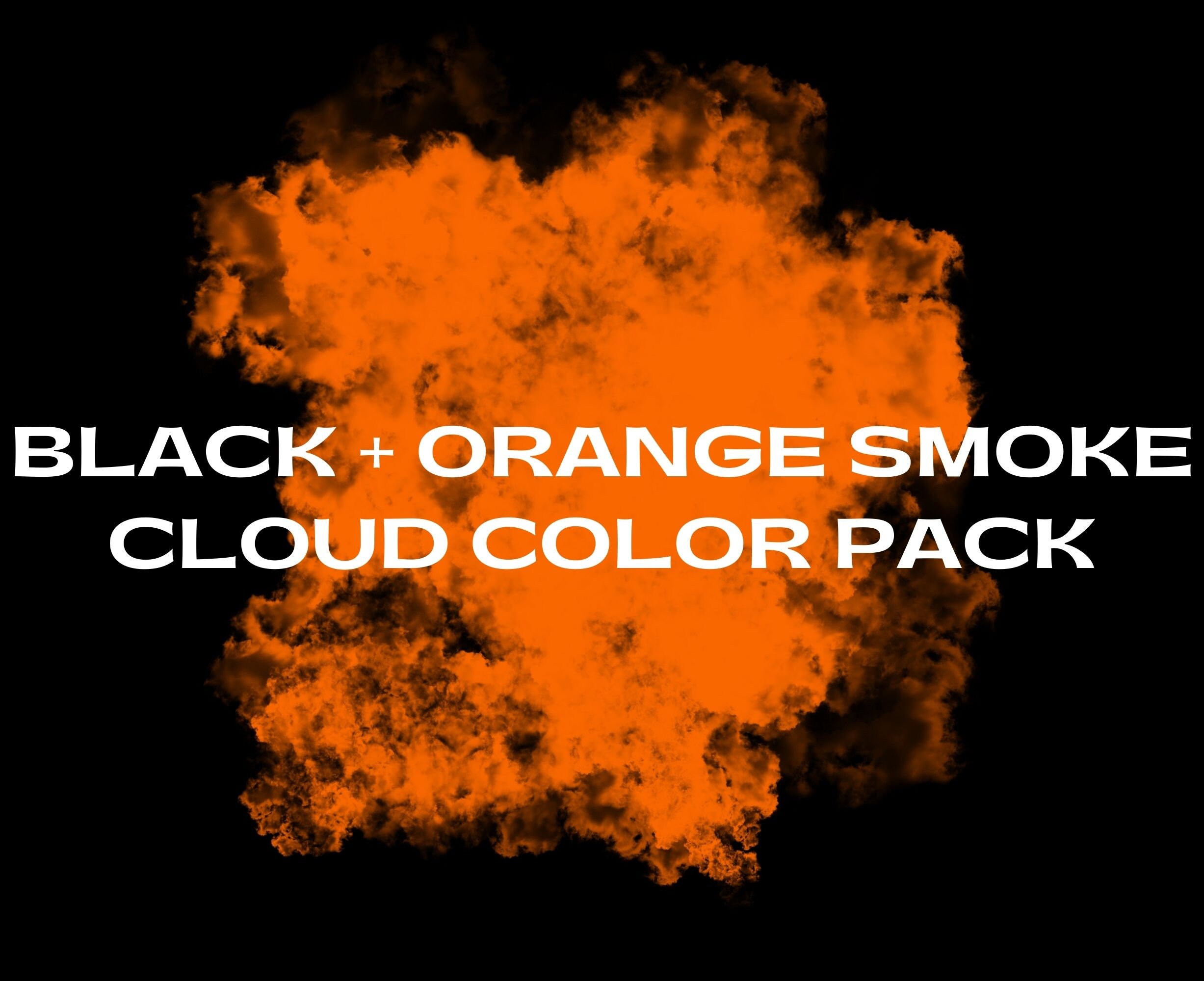 Black and Orange Smoke Overlay Bundle Transparent Background Png File ...
