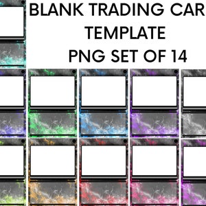 Blank Trading Card Template Transparent Background Png File Set of 13 ...