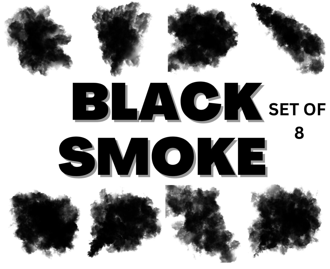 Black Smoke Png Photoshop Overlay Sublimation File Transparent ...