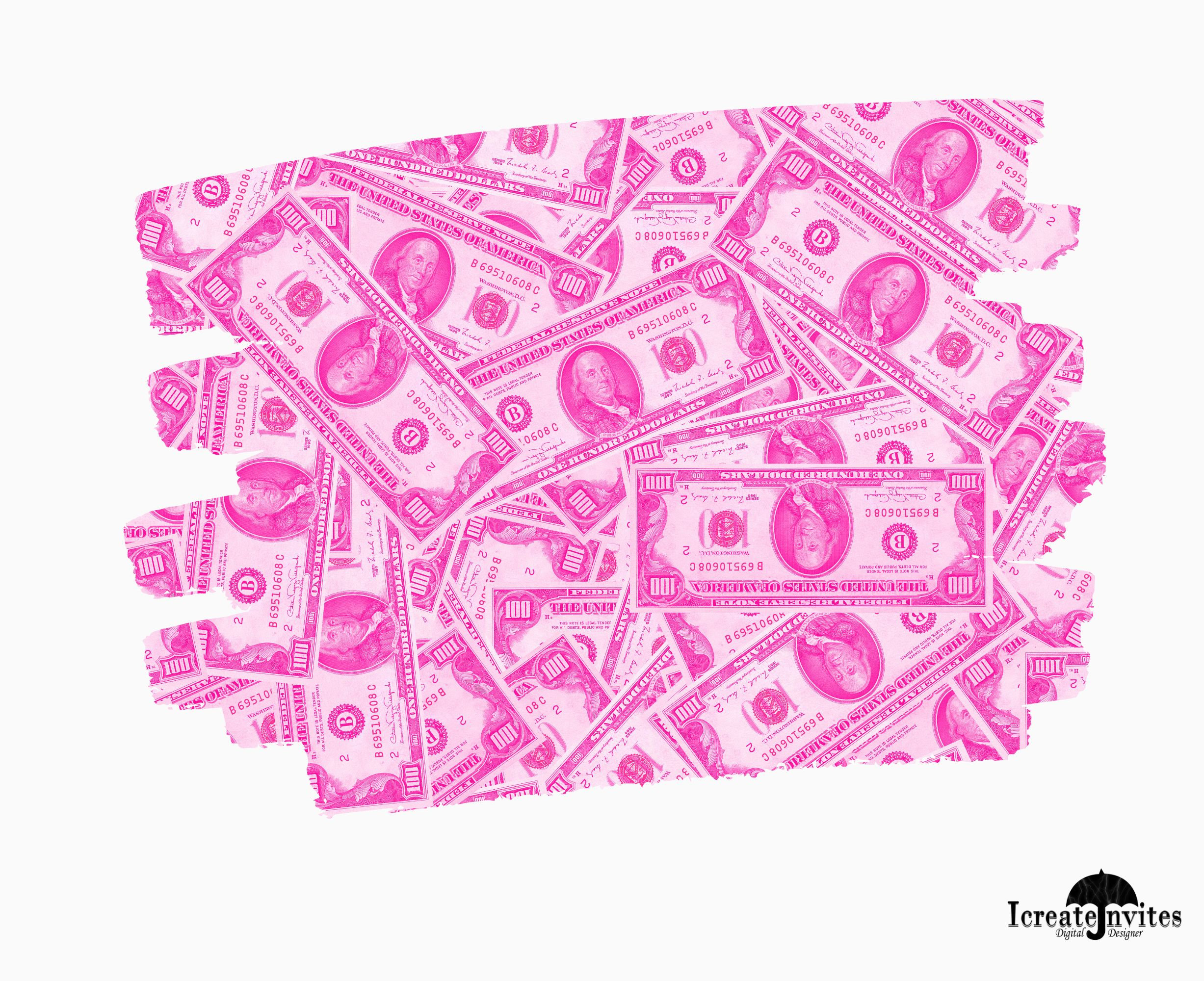 Dollar Seamless Background Pink Color Instant Download - Etsy