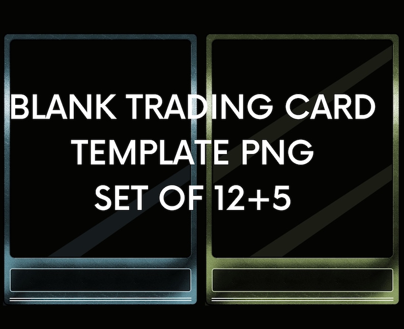 Blank Trading Card Template Png Transparent Background Set of 125 Set ...