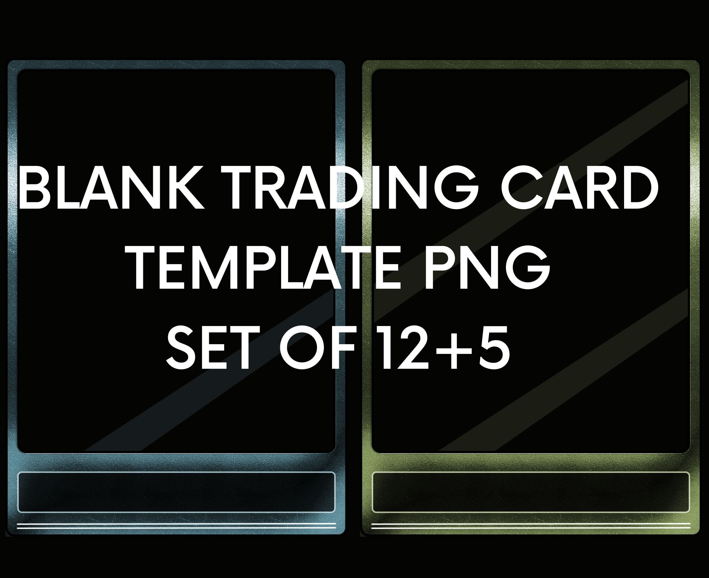 Blank Trading Card Template Png Transparent Background Set of 125 Set ...