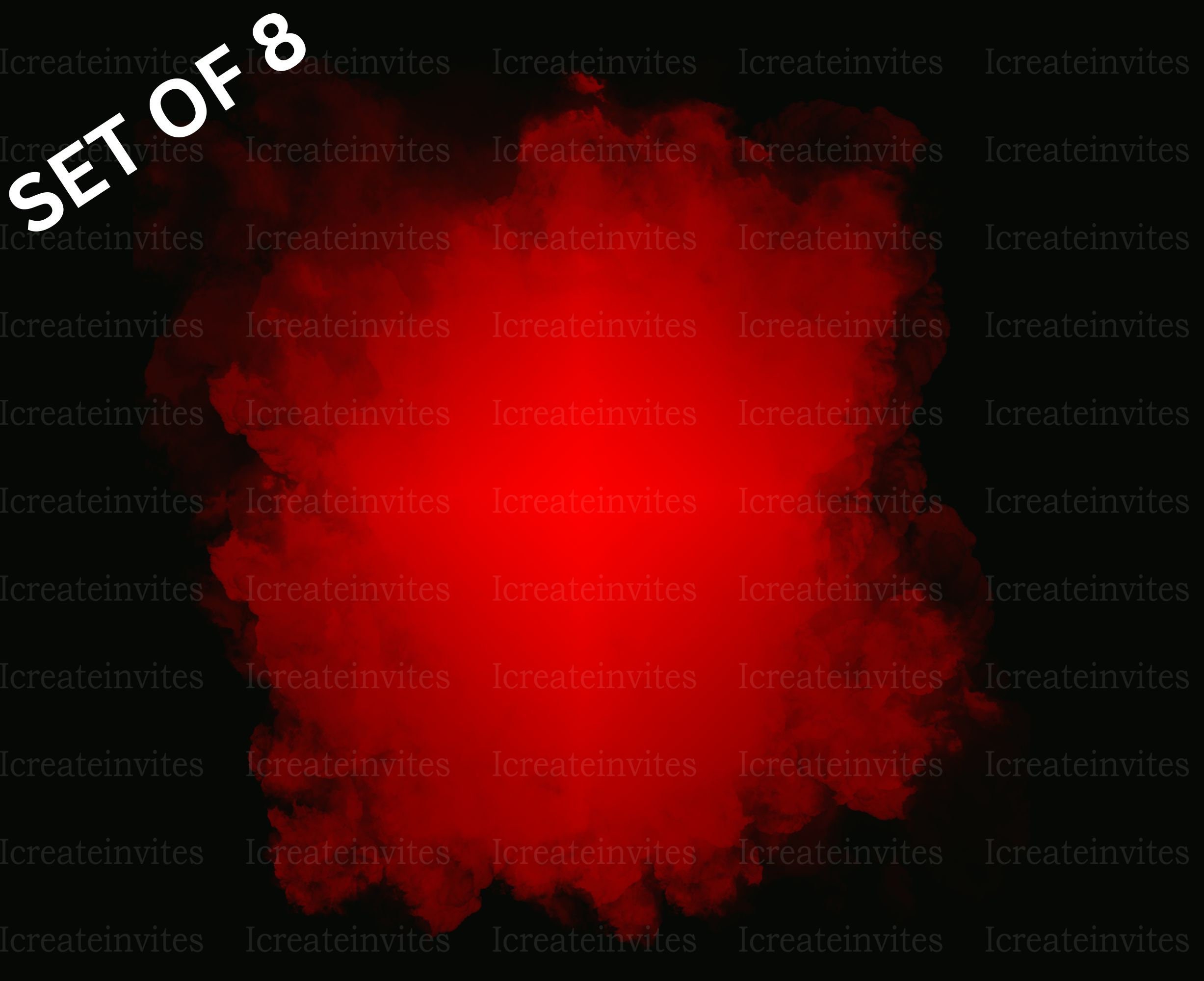 Red Smoke Overlay for Photography and Print on Demand Transparent ...