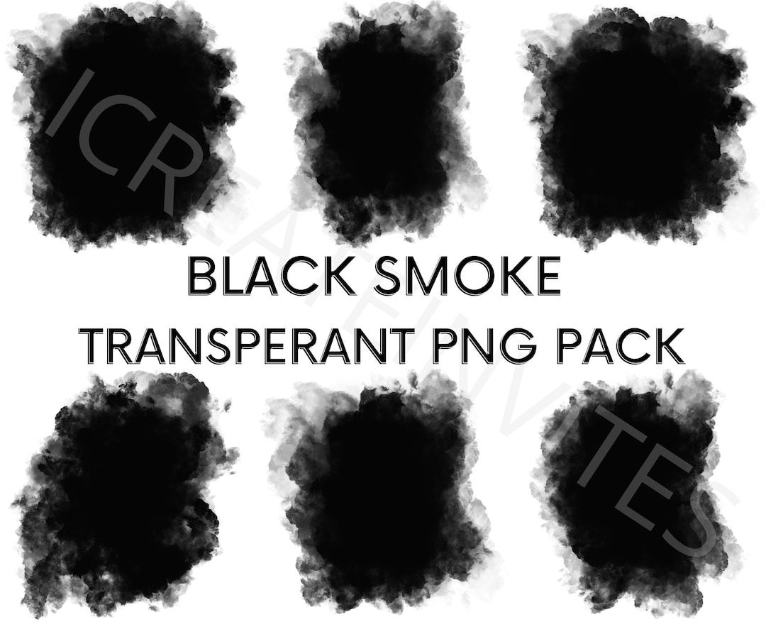 Black Smoke Overlay Sublimation Transparent Background Png - Etsy