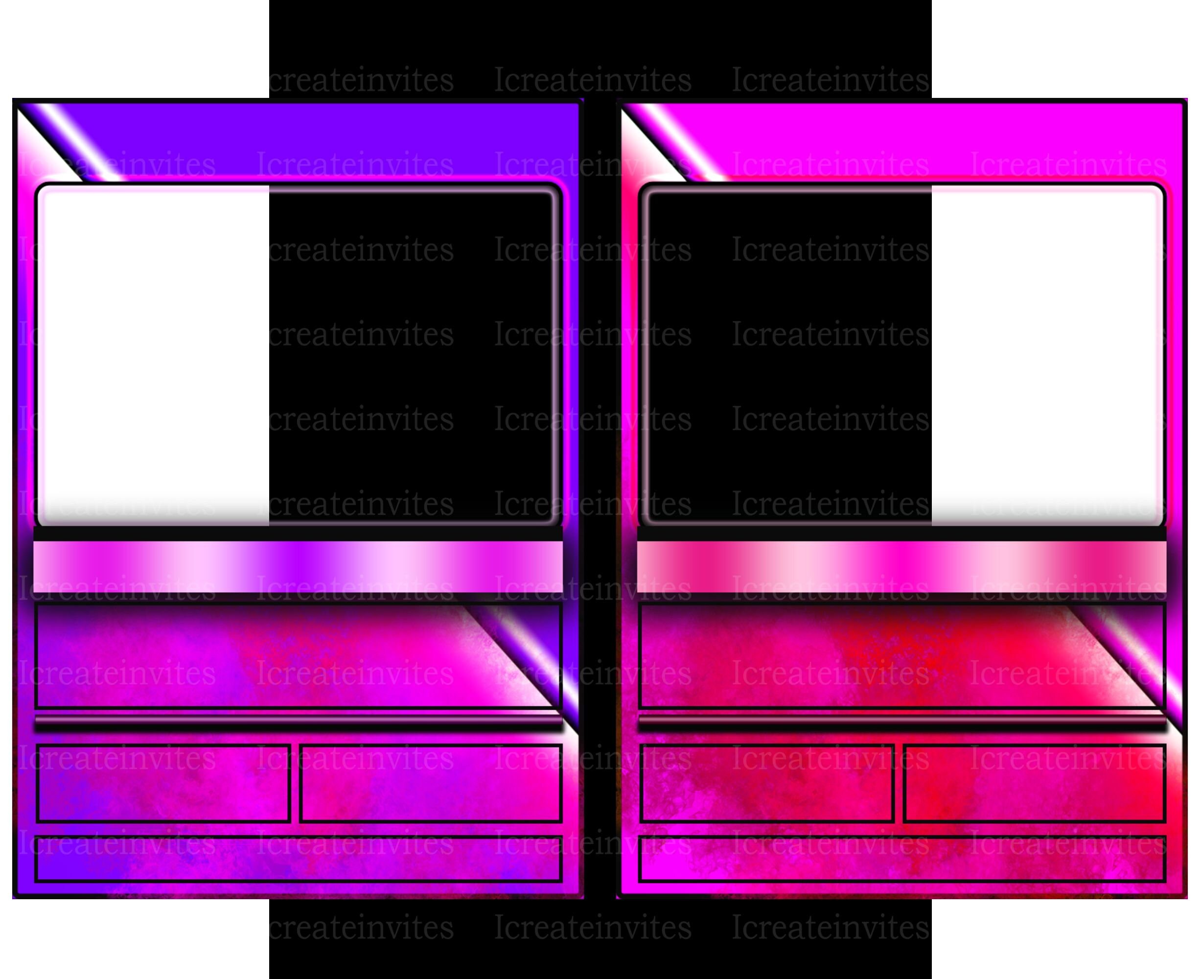 Editable Trading Card Template Transparent Background Png File Set of ...