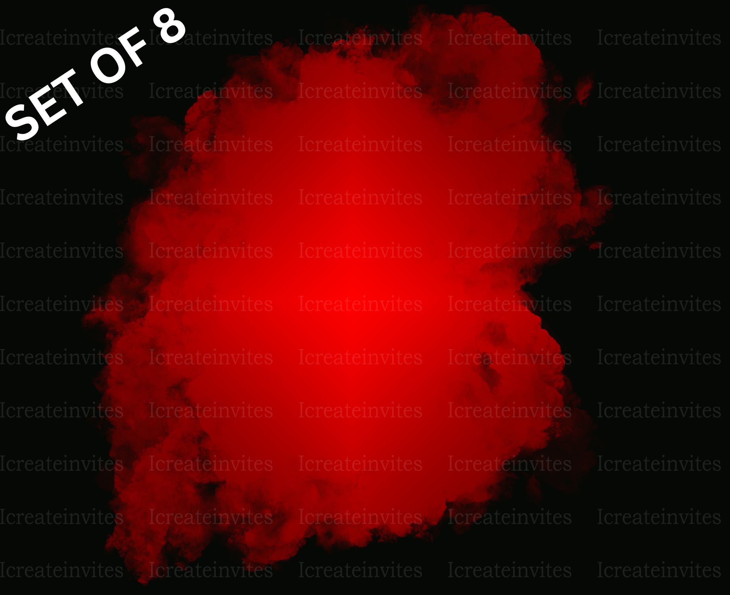 Red Smoke Overlay for Photography and Print on Demand Transparent ...