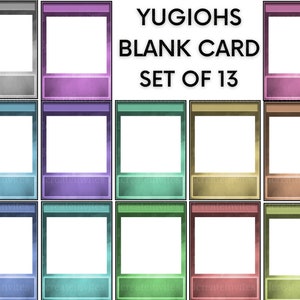 Blank Mtg Card YUGIOHS Cards PNG File Set of 13 - Etsy