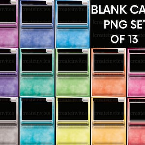Blank Trading Card Template Transparent Background Png File Set of 13 ...