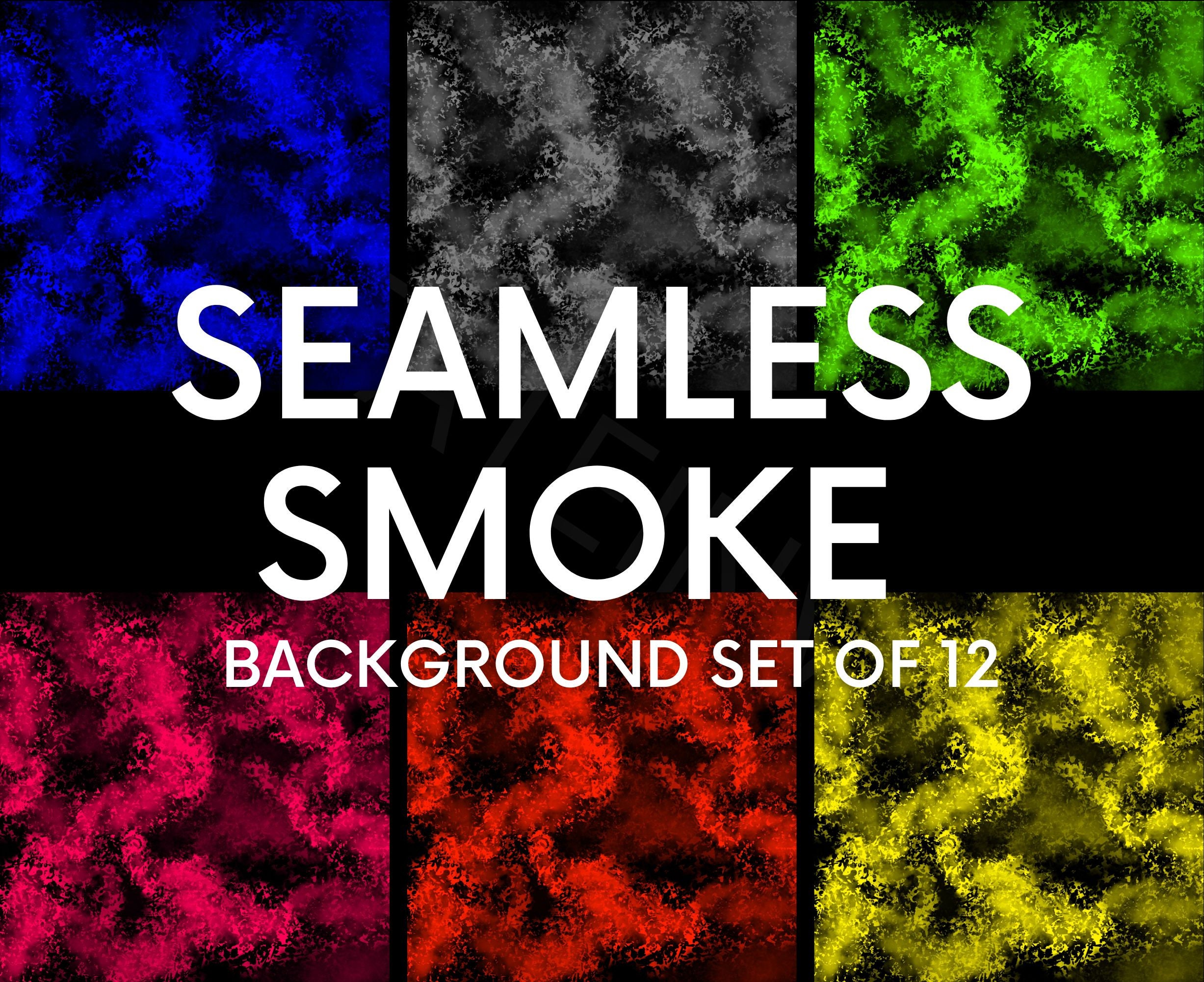 Seamless Smoke Texture Digital Paper in Different 12 Color Set - Etsy