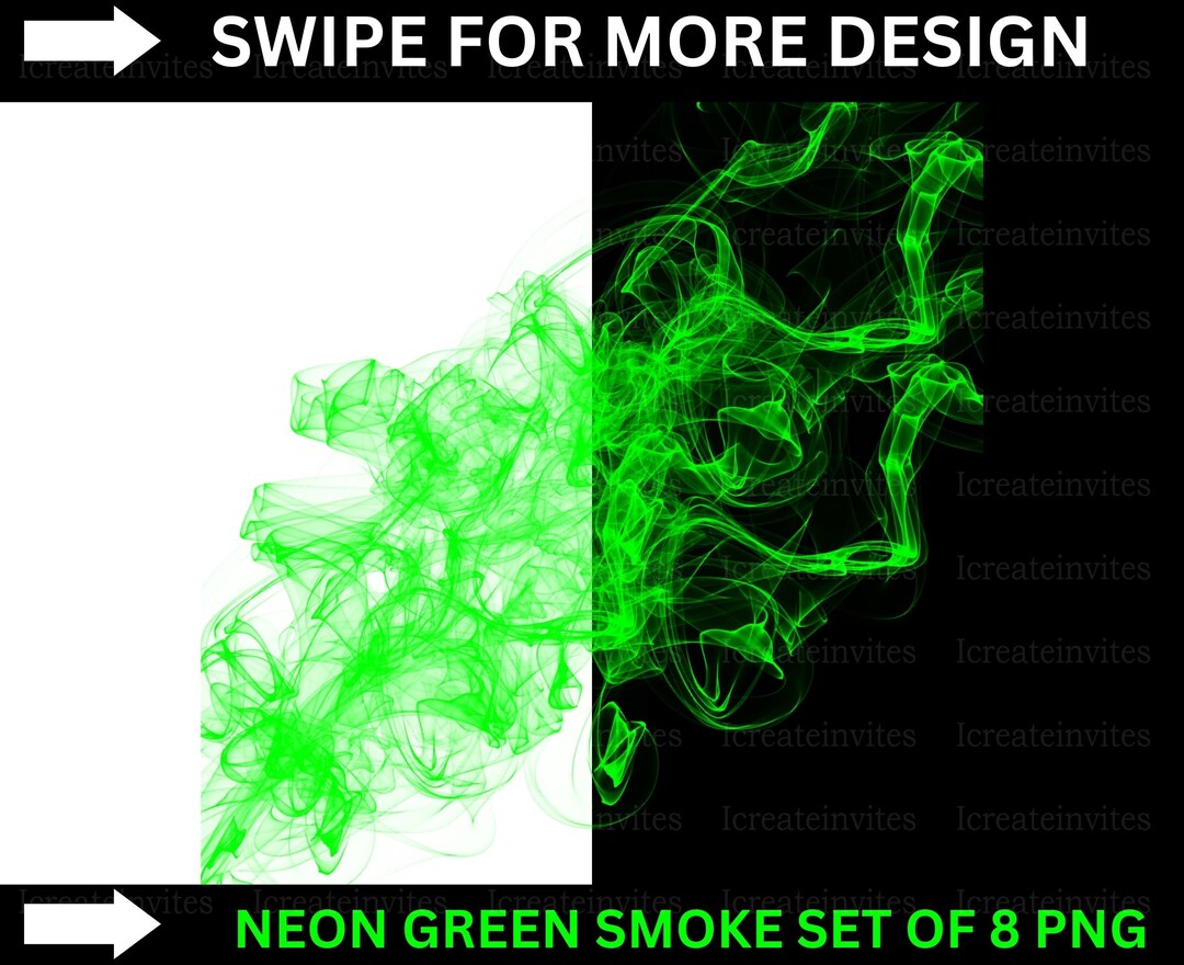 Neon Green Tumbler Smoke Overlay Transparent Background Png File - Etsy