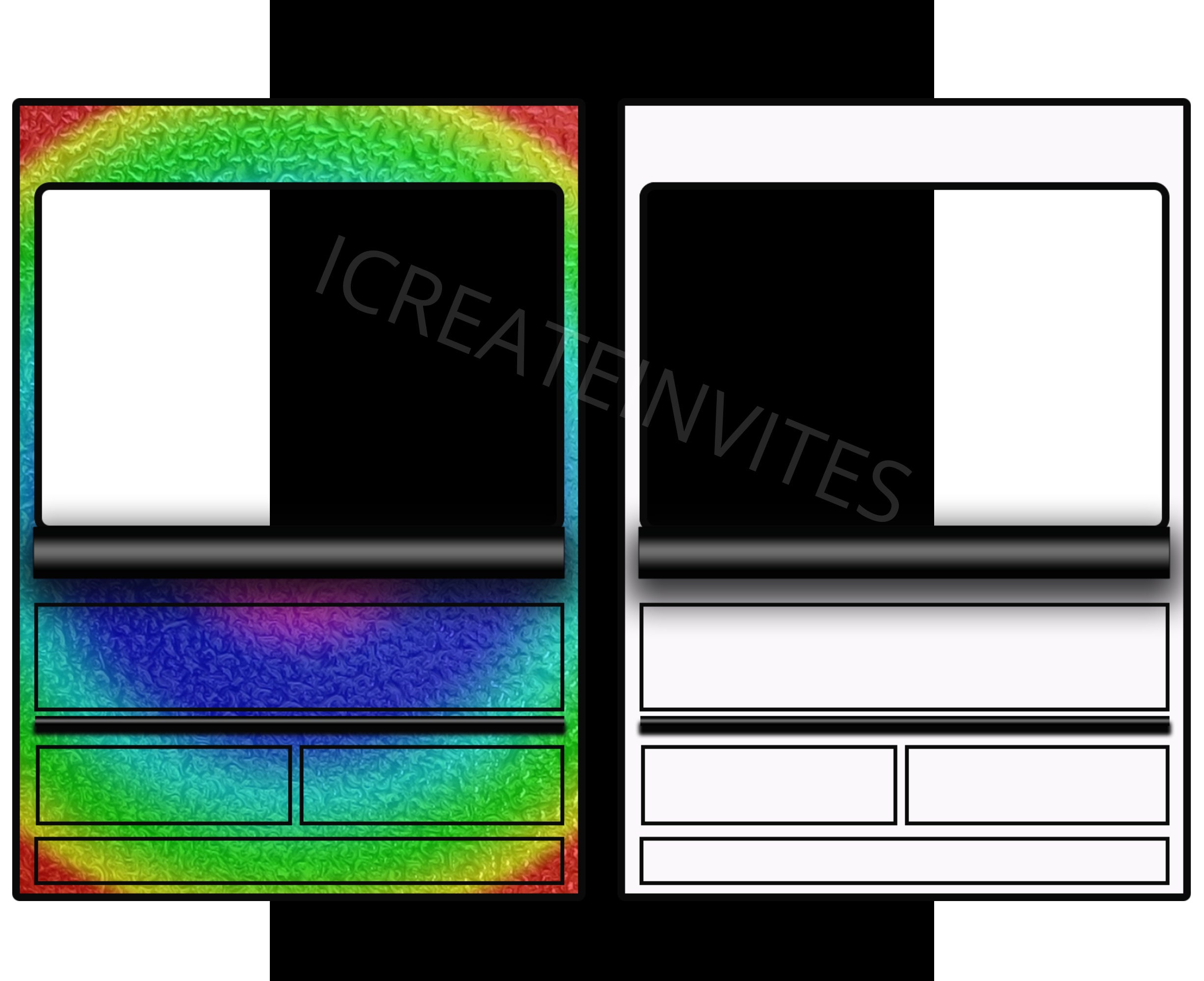 Blank Trading Card Template Empty Mtg Proxy Cards Transparent ...