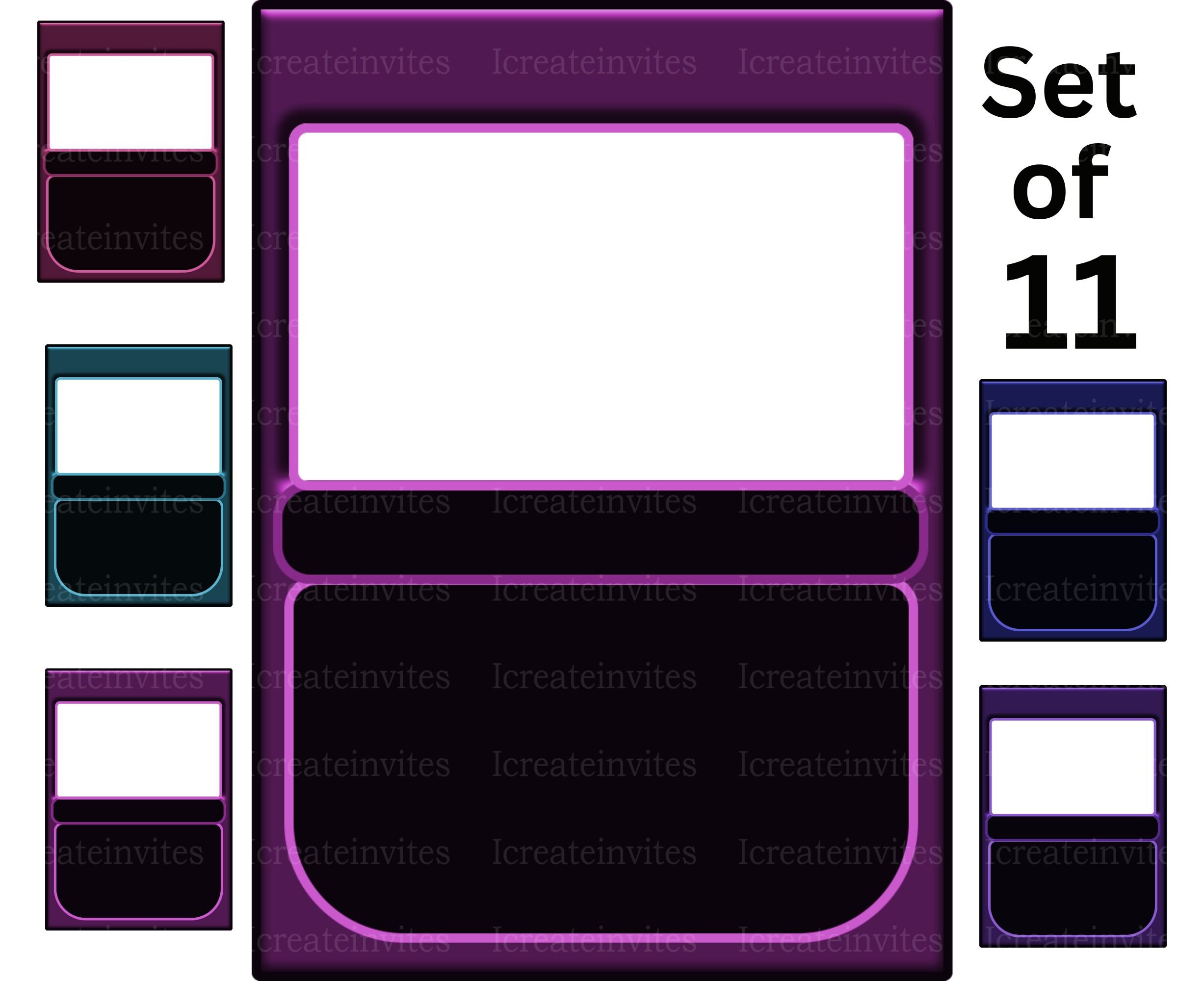 Blank Trading Card Template Transparent Background Png File Set of 11 ...