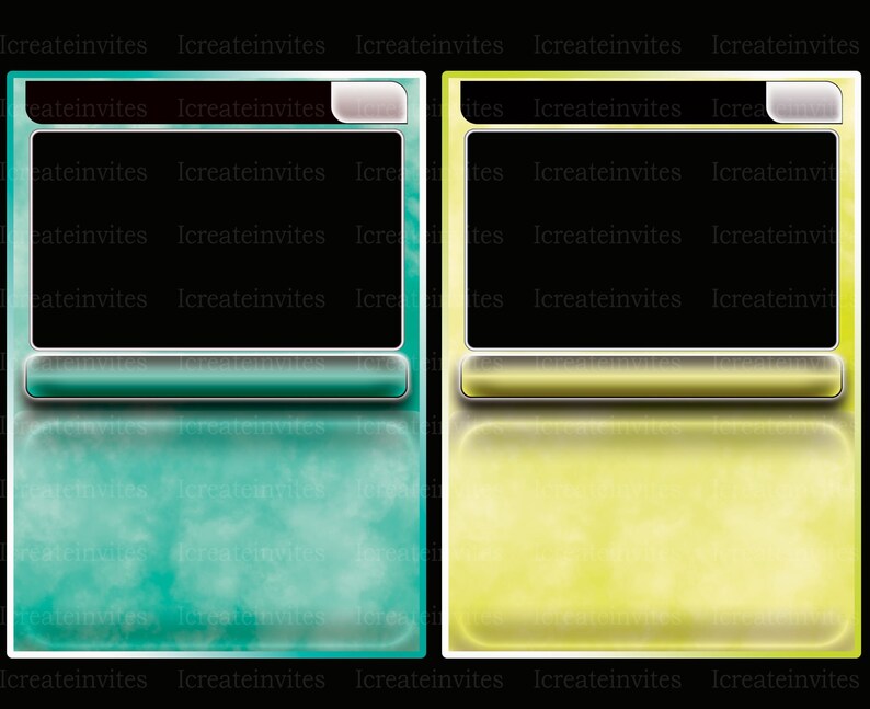 Blank Trading Card Template Transparent Background Png File Set of 13 ...