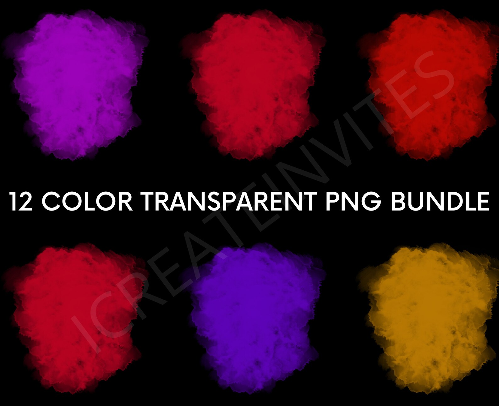Smoke Png Smoke Bomb Transparent Background Bundle of 12 Color - Etsy