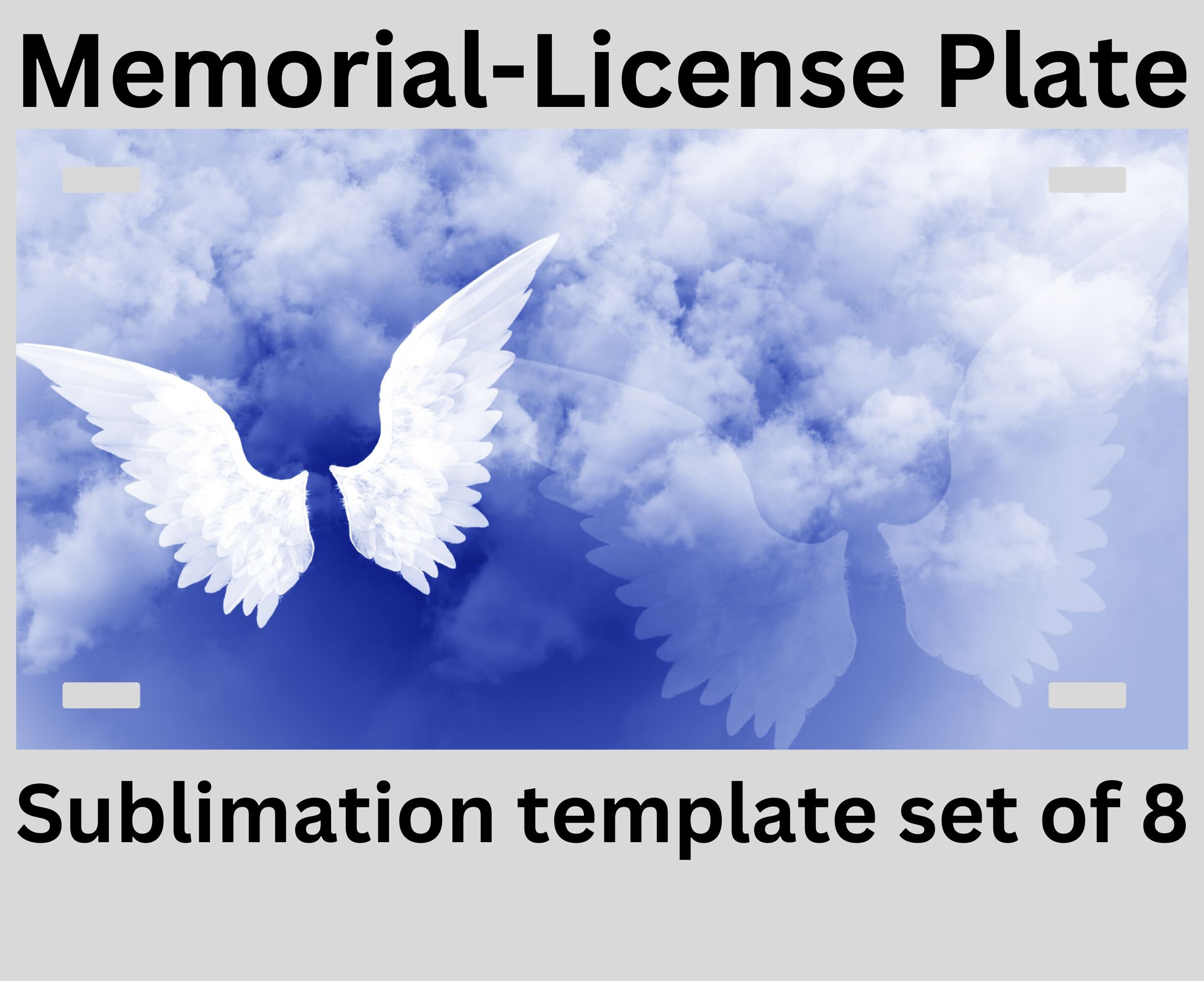 Memorial License Plate in Loving Memory Template for - Etsy