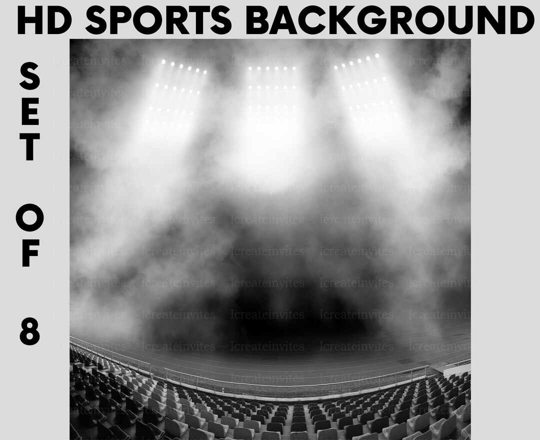 Sports Stadium Background With Smoke and Lights Effect Instant Download ...