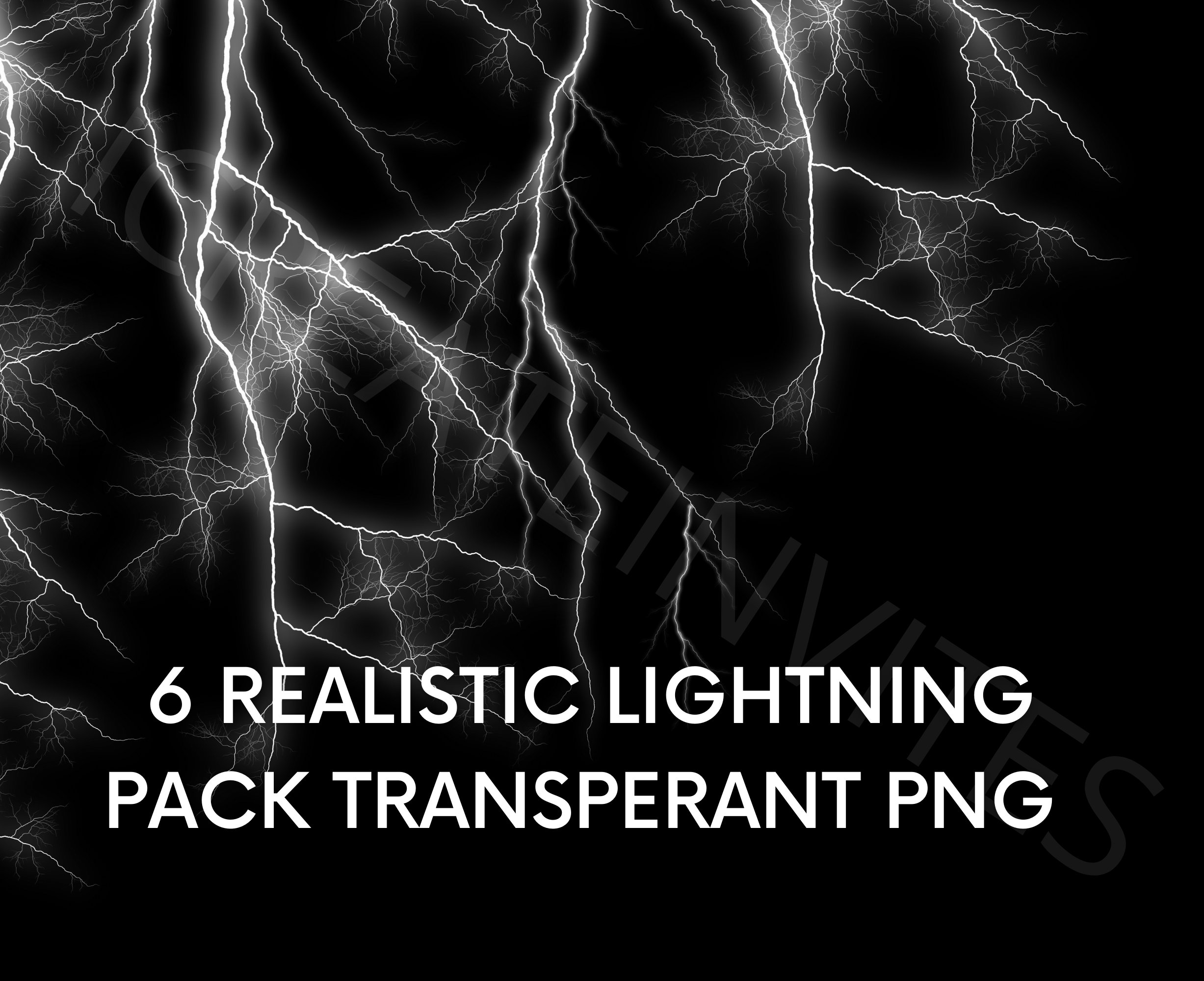 Lightning Photoshop Overlay Pack Transparent Background Png - Etsy
