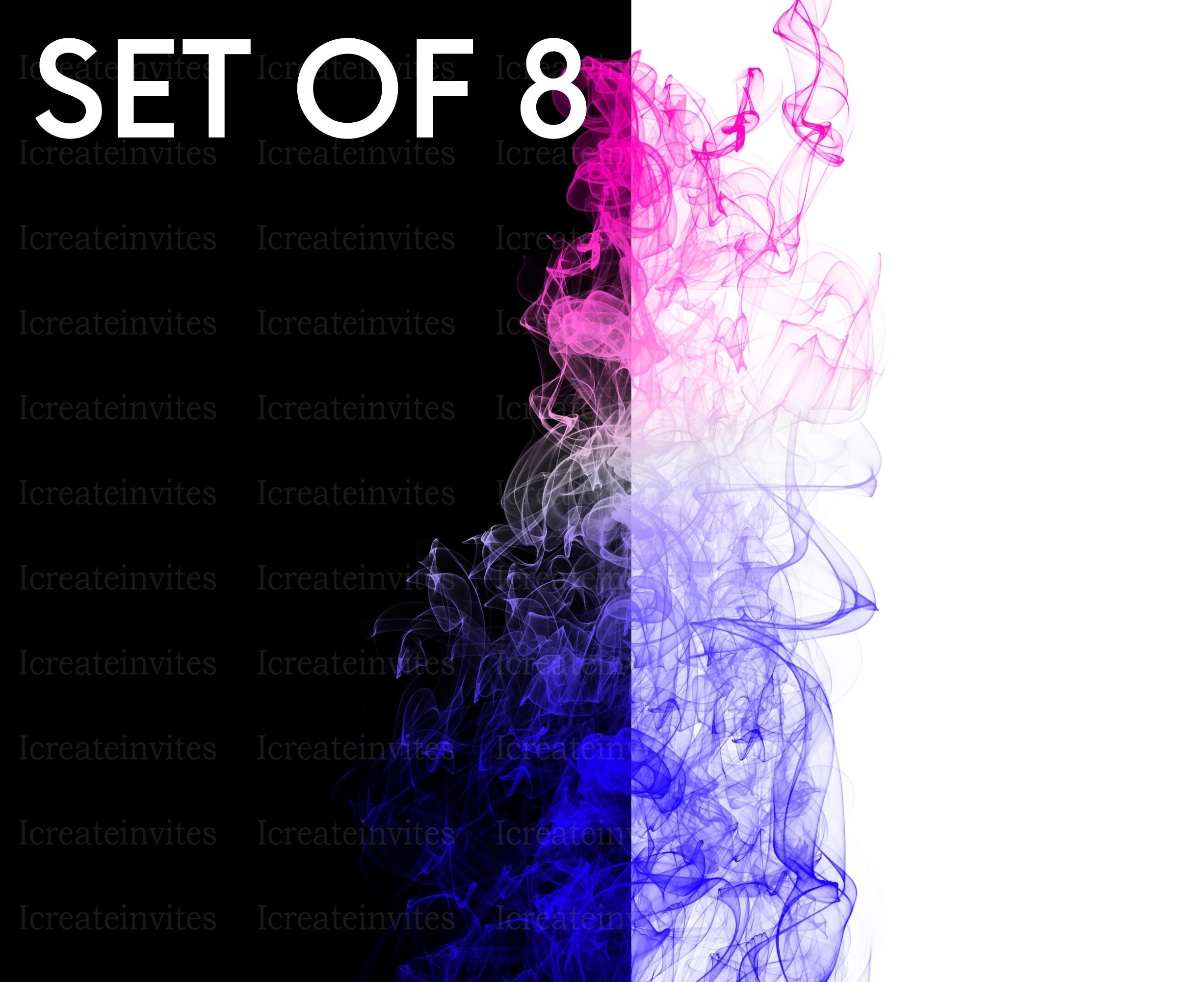 Floating Smoke Png Dual Color Gender Reveal Sublimation Smoke ...