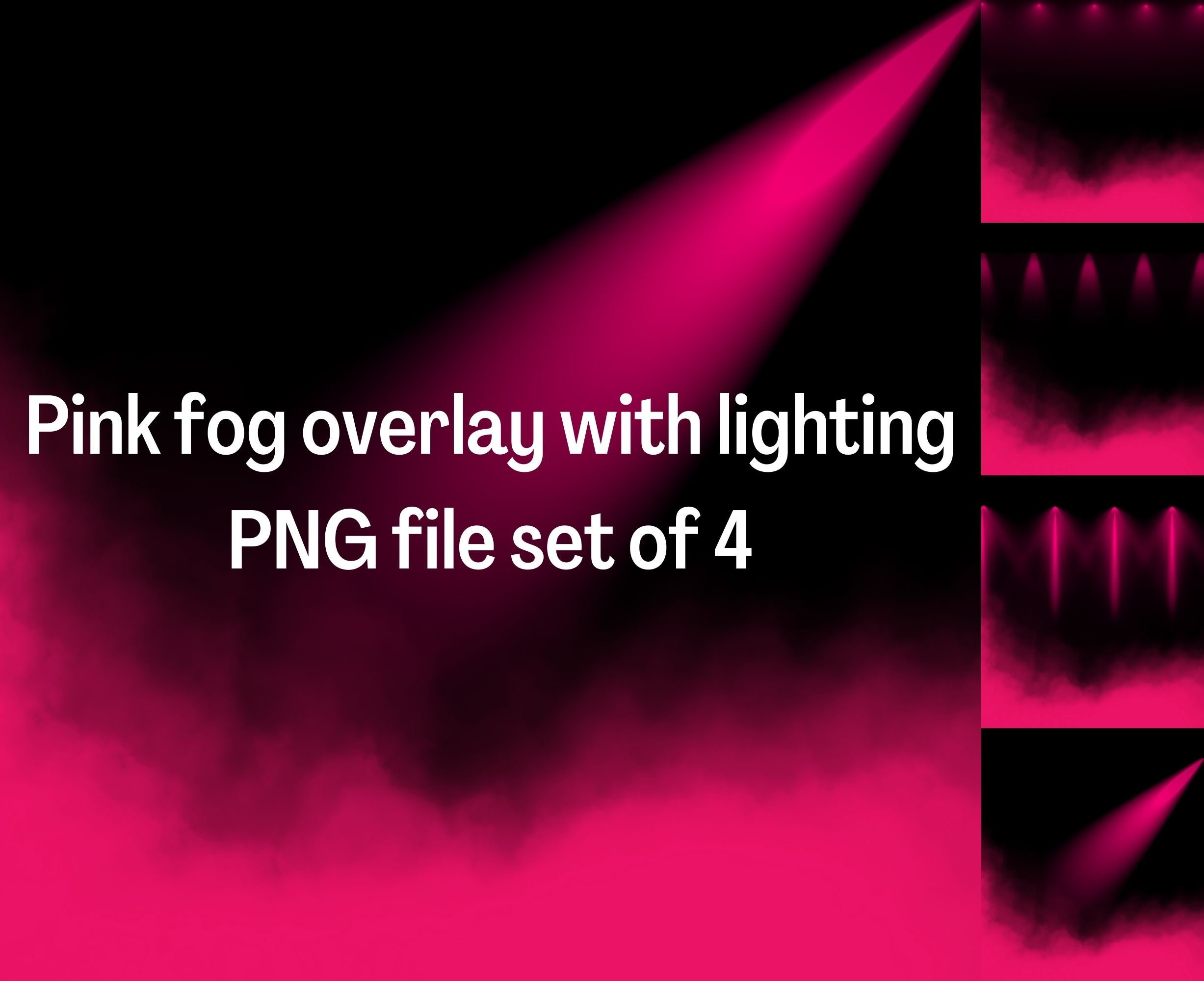 Fog Overlay Png Transparent Background Png Set of 4 Pink Color - Etsy