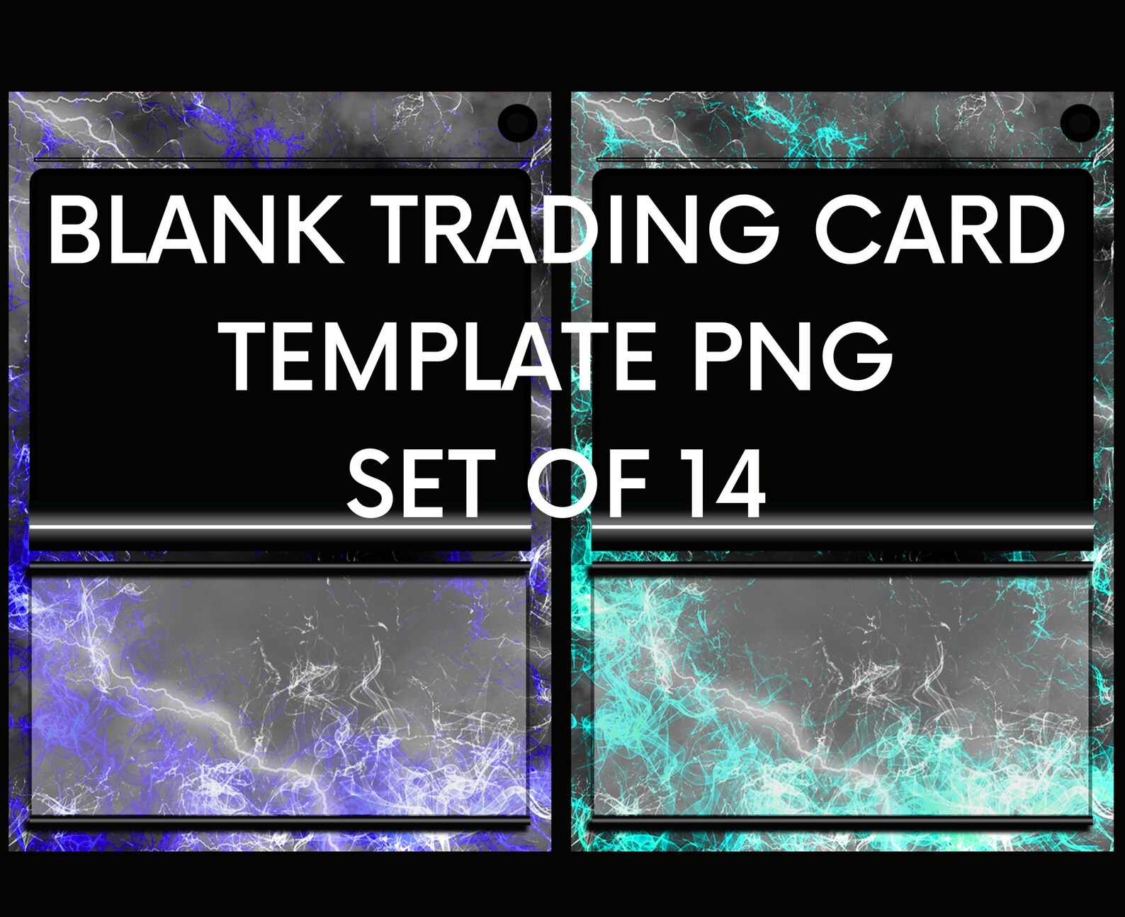 Blank Trading Card Template Transparent Background Png File Set of 13 ...