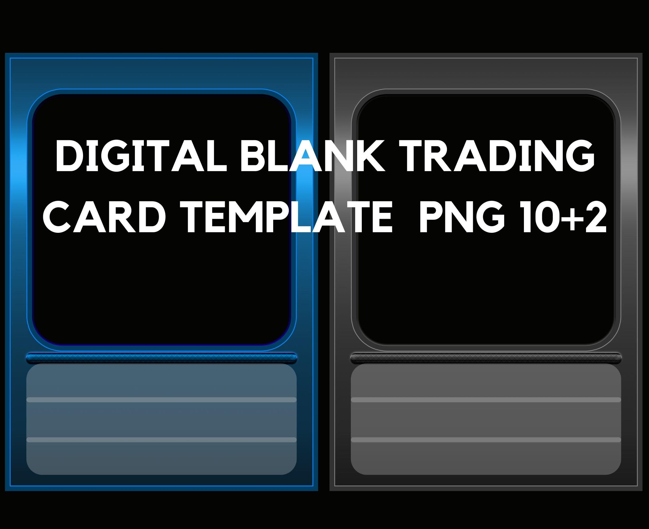 Blank Trading Card Template Instant Digital Download Png File - Etsy