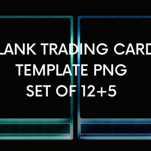 Blank Trading Card Template Png Transparent Background Set of 12+5 Set ...