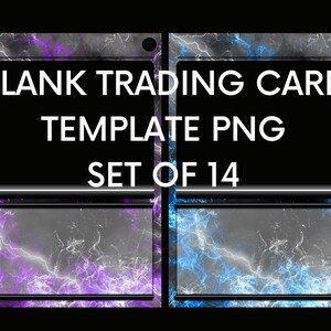 Blank Trading Card Template Transparent Background Png File Set of 13 ...