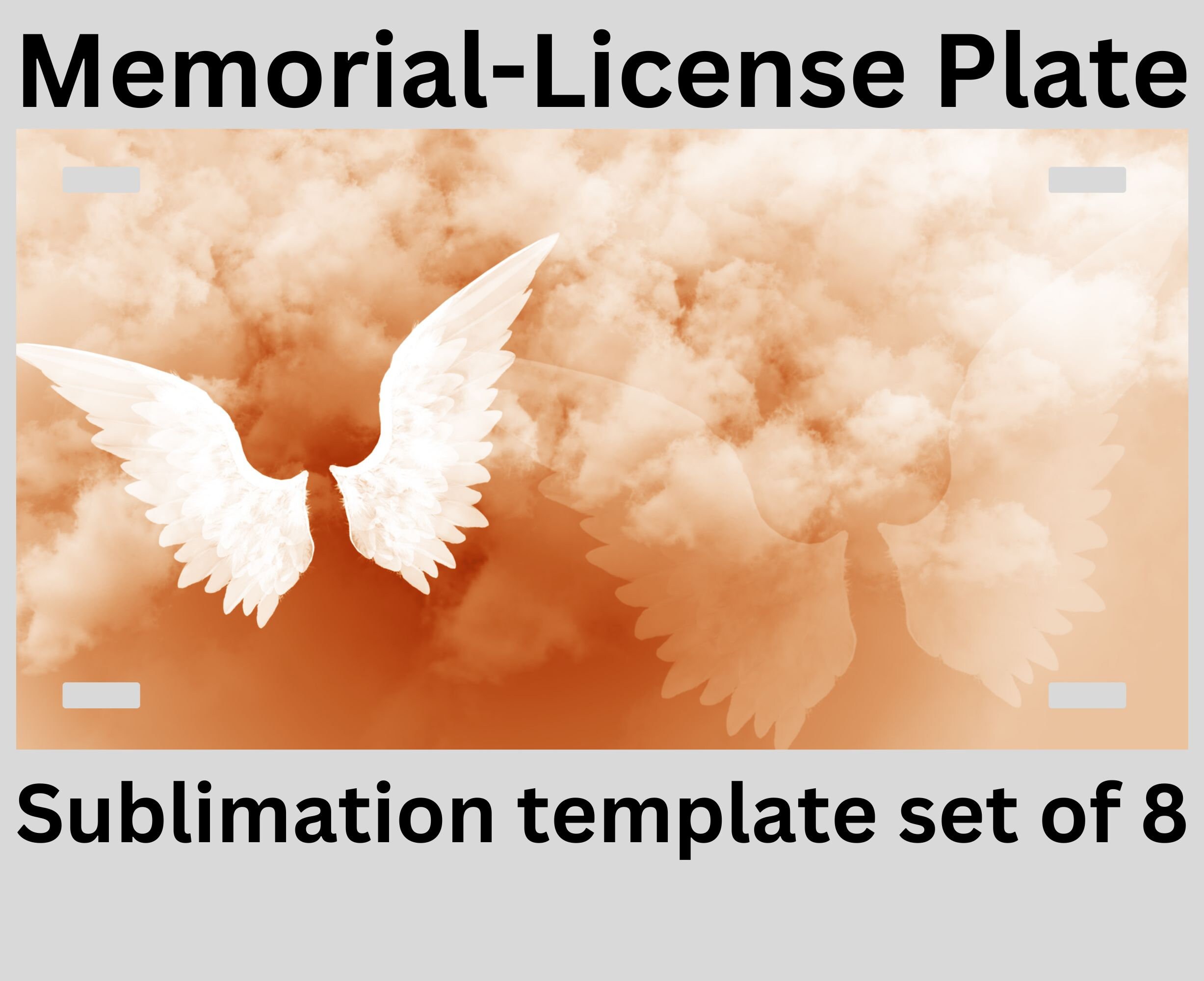 Memorial License Plate in Loving Memory Template for - Etsy